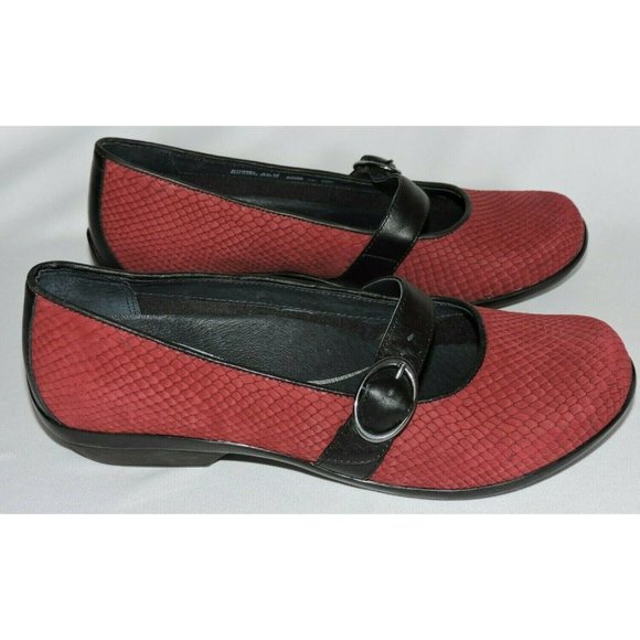 Dansko | Shoes | Dankso Orla Shoes Red Cranberry Snake Mary Jane Work ...